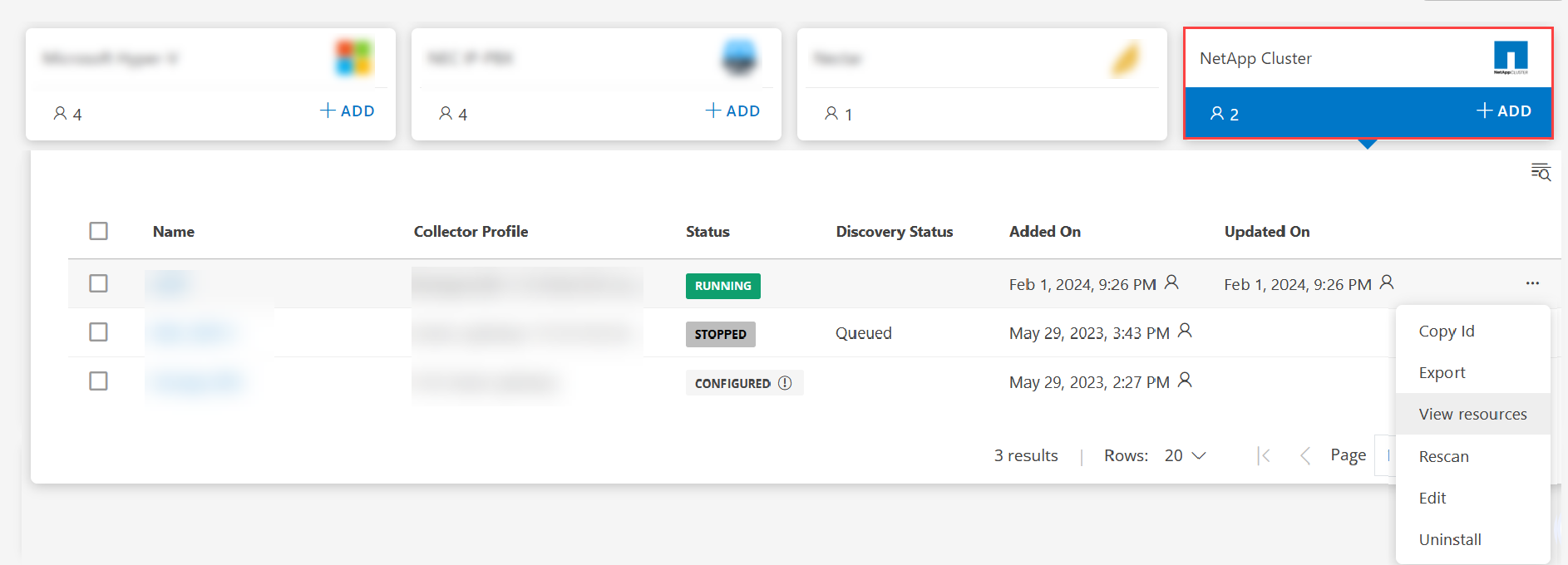 NetApp Cluster | OpsRamp Documentation